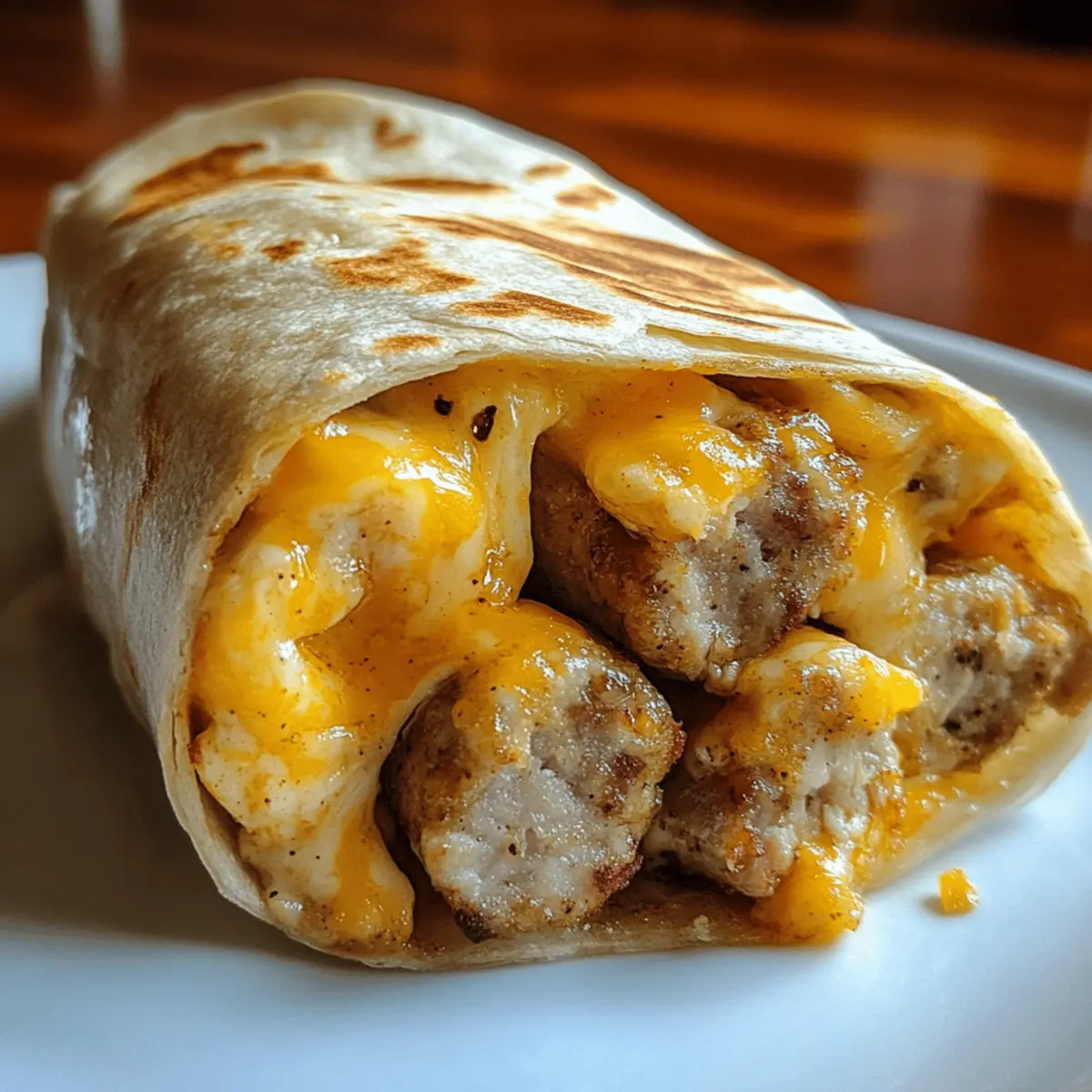 Ultimate Delicious Breakfast Wrap with Chicken Sausage & Cheese